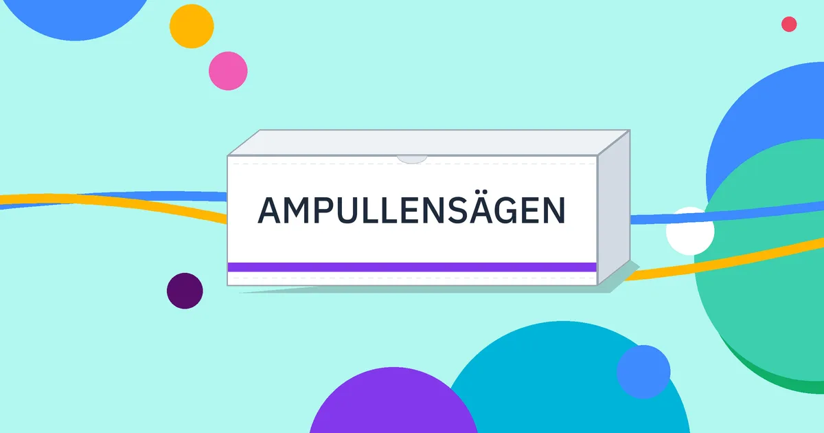 Symbolbild: Packung mit der Aufschrift AMPULLENSÄGEN (PZN 09760652) – Verfügbarkeit und Bezug in Apotheken in Frankfurt am Main