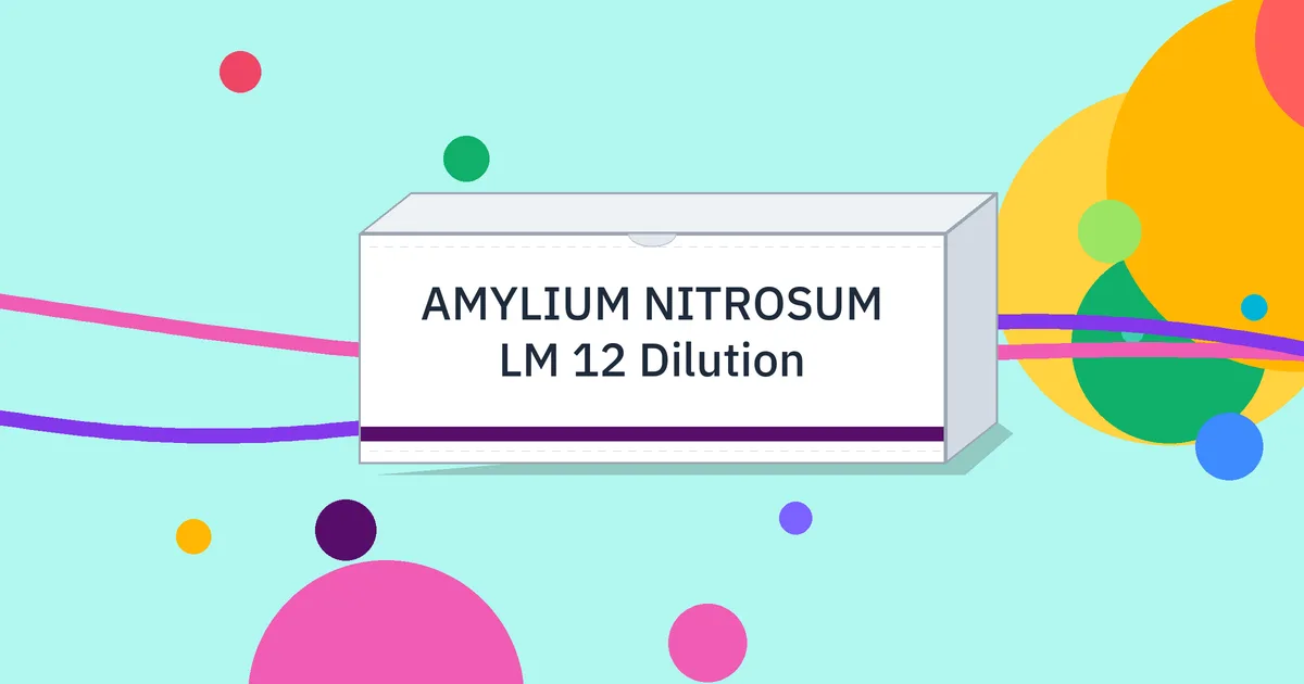 Symbolbild: Packung mit der Aufschrift AMYLIUM NITROSUM LM 12 Dilution (PZN 13326507) – Verfügbarkeit und Bezug in Apotheken in Frankfurt am Main