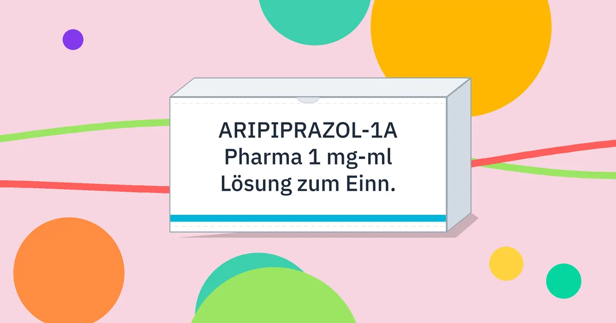 Symbolbild: Packung mit der Aufschrift ARIPIPRAZOL-1A Pharma 1 mg-ml Lösung zum Einn. (PZN 16259823) – Verfügbarkeit und Bezug in Apotheken in Frankfurt am Main