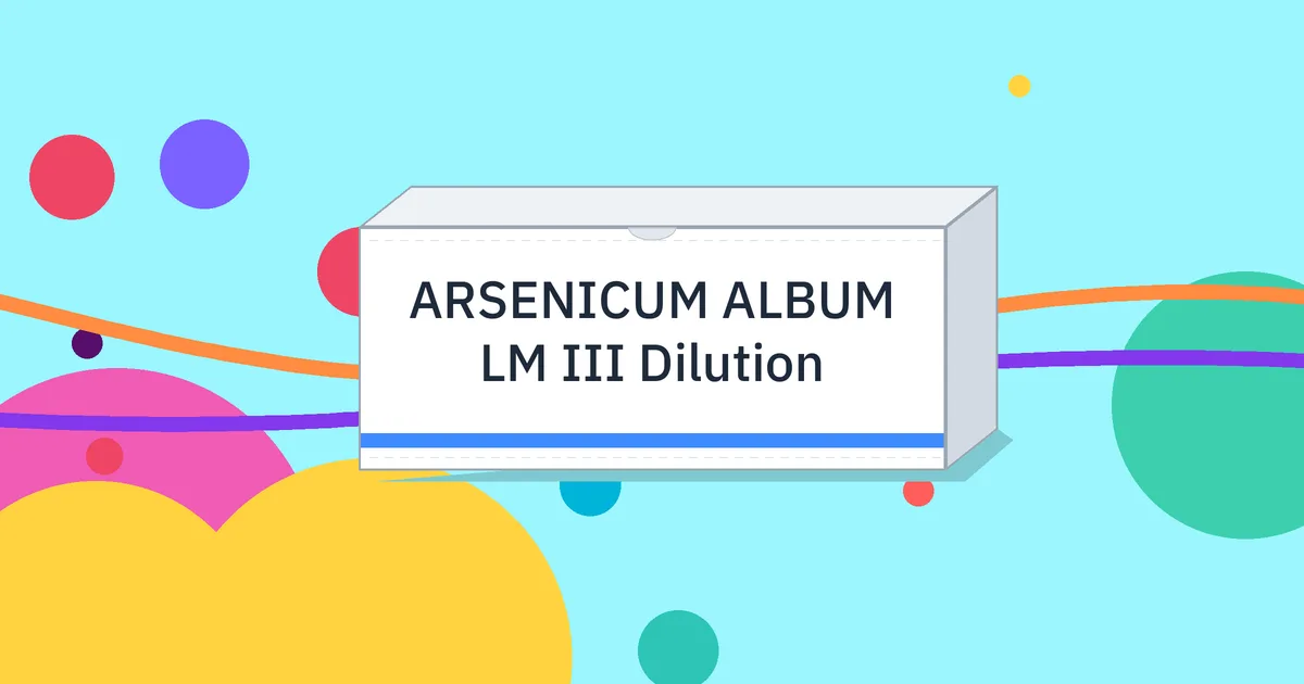 Symbolbild: Packung mit der Aufschrift ARSENICUM ALBUM LM III Dilution (PZN 07596071) – Verfügbarkeit und Bezug in Apotheken in Frankfurt am Main