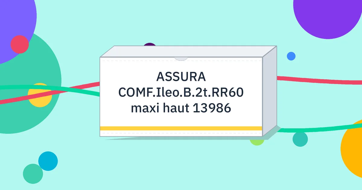 Symbolbild: Packung mit der Aufschrift ASSURA COMF.Ileo.B.2t.RR60 maxi haut 13986 (PZN 04054978) – Verfügbarkeit und Bezug in Apotheken in Frankfurt am Main