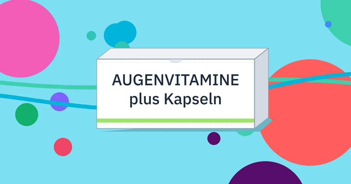 Symbolbild: Packung mit der Aufschrift AUGENVITAMINE plus Kapseln (PZN 17382307) – Verfügbarkeit und Bezug in Apotheken in Frankfurt am Main