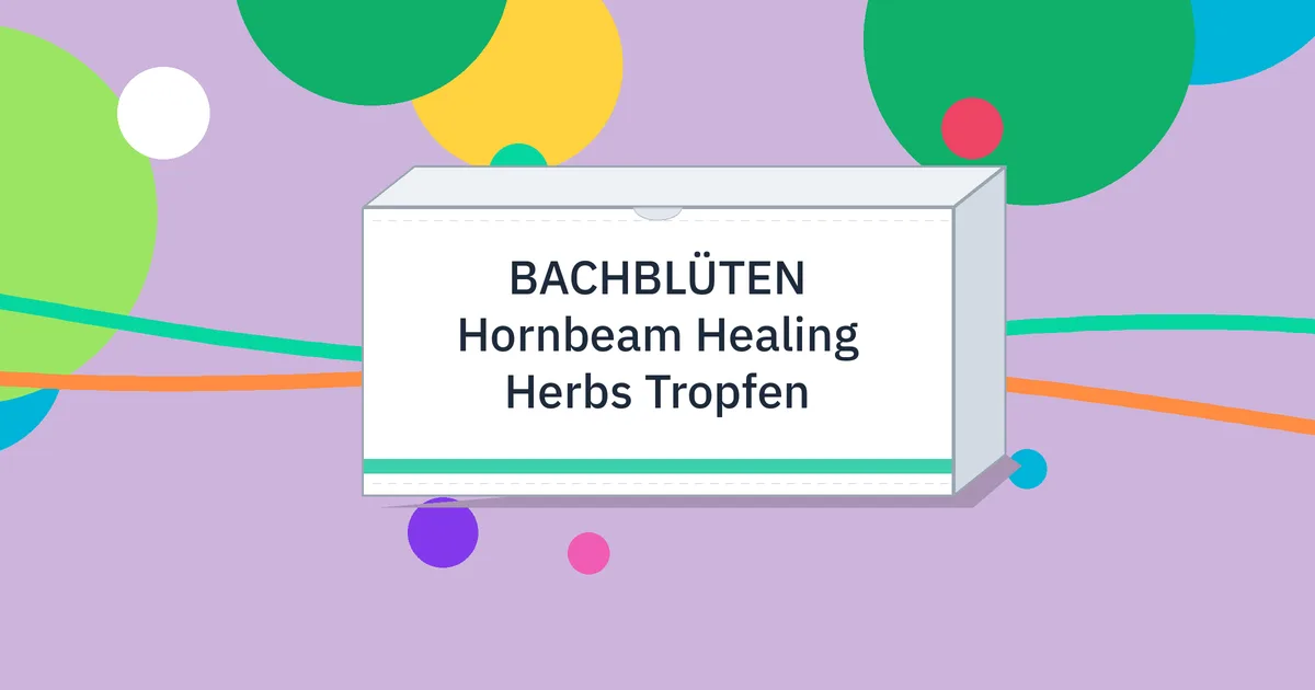 Symbolbild: Packung mit der Aufschrift BACHBLÜTEN Hornbeam Healing Herbs Tropfen (PZN 07363473) – Verfügbarkeit und Bezug in Apotheken in Frankfurt am Main