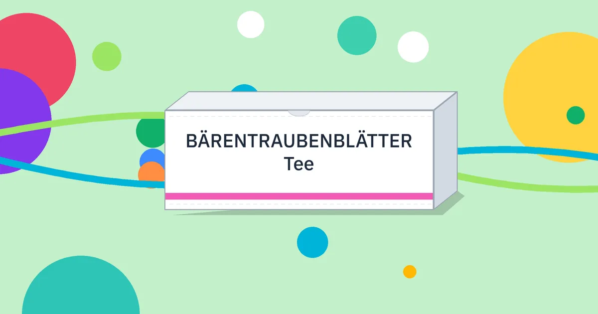 Symbolbild: Packung mit der Aufschrift BÄRENTRAUBENBLÄTTER Tee (PZN 05466720) – Verfügbarkeit und Bezug in Apotheken in Frankfurt am Main