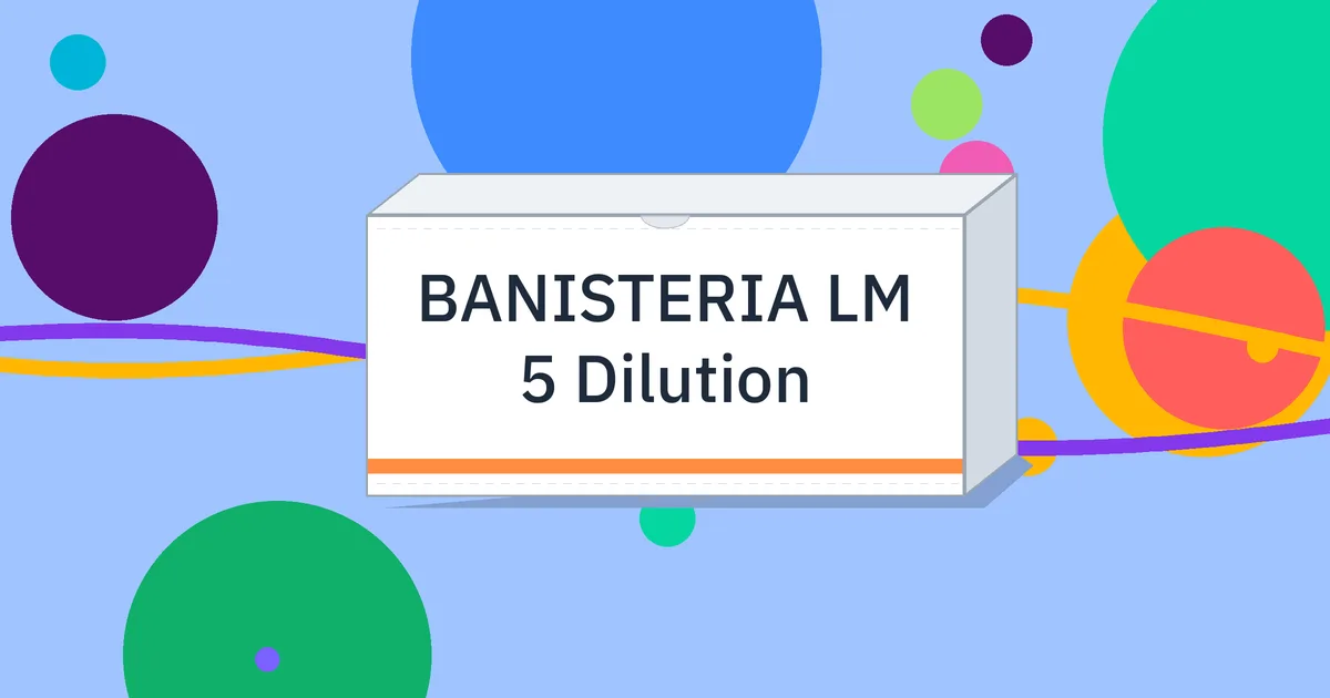 Symbolbild: Packung mit der Aufschrift BANISTERIA LM 5 Dilution (PZN 13375517) – Verfügbarkeit und Bezug in Apotheken in Frankfurt am Main