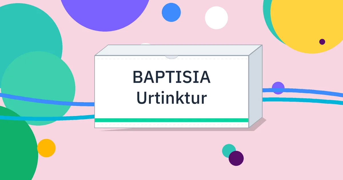 Symbolbild: Packung mit der Aufschrift BAPTISIA Urtinktur (PZN 07161054) – Verfügbarkeit und Bezug in Apotheken in Frankfurt am Main