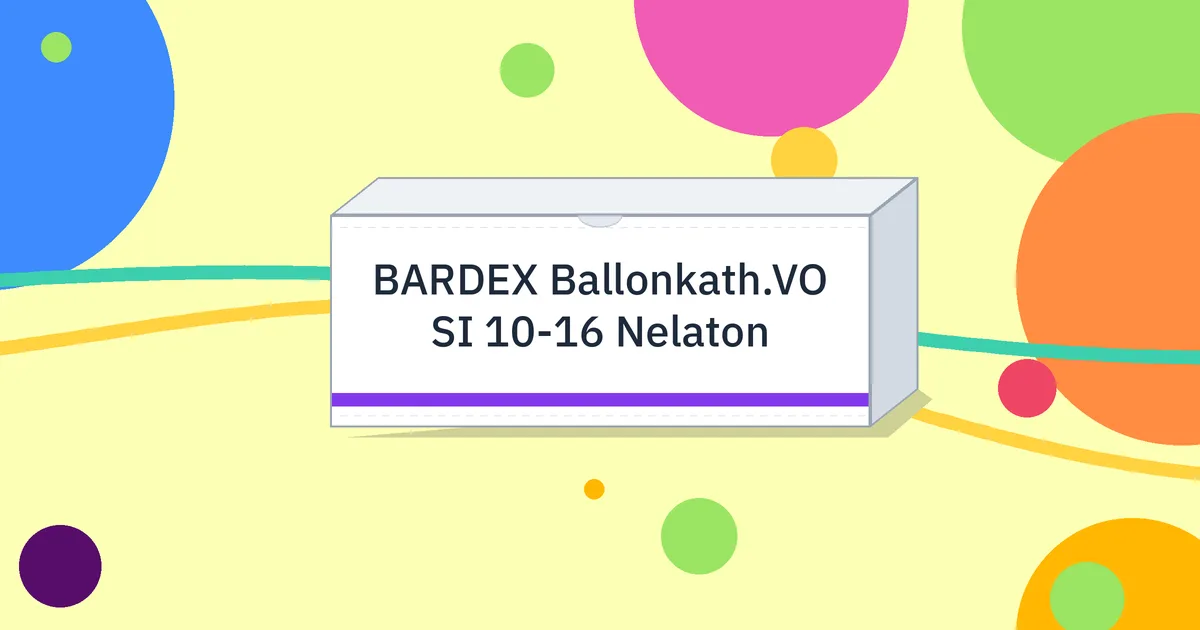 Symbolbild: Packung mit der Aufschrift BARDEX Ballonkath.VO SI 10-16 Nelaton (PZN 02672979) – Verfügbarkeit und Bezug in Apotheken in Frankfurt am Main