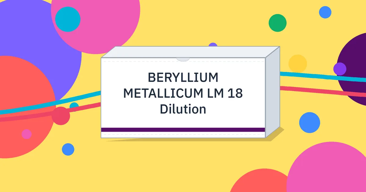 Symbolbild: Packung mit der Aufschrift BERYLLIUM METALLICUM LM 18 Dilution (PZN 12793425) – Verfügbarkeit und Bezug in Apotheken in Frankfurt am Main