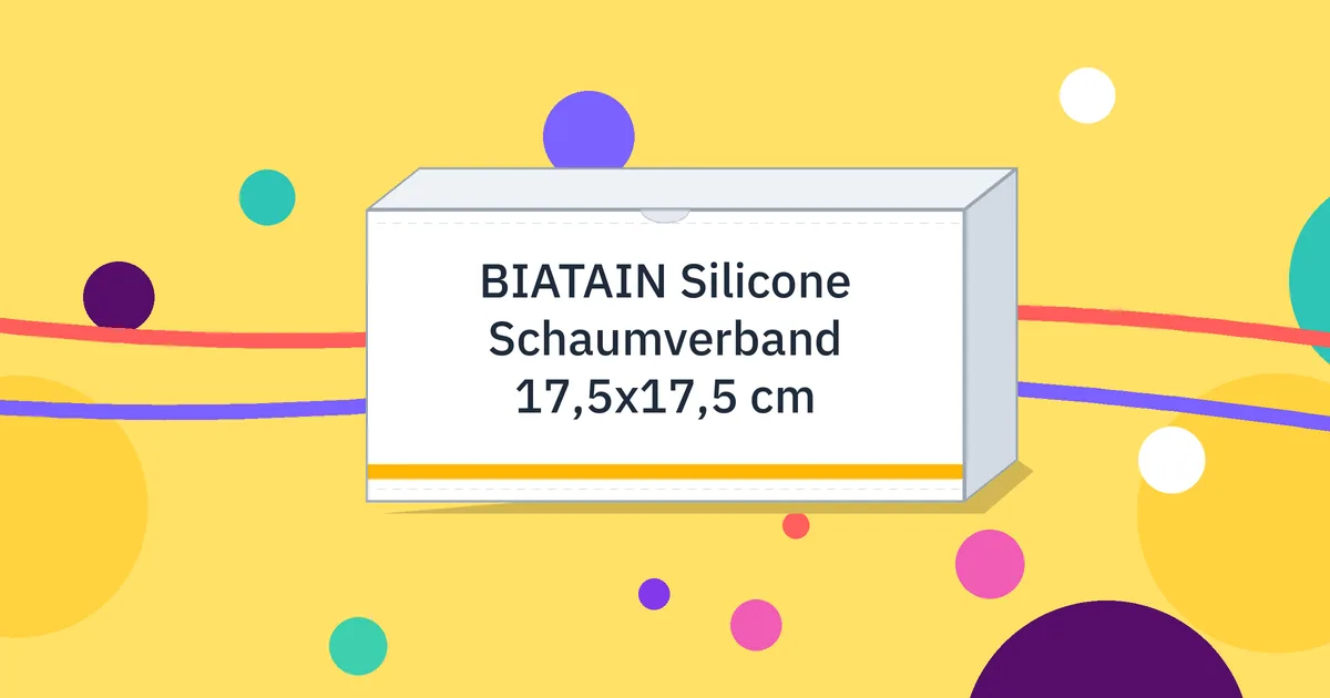 Symbolbild: Packung mit der Aufschrift BIATAIN Silicone Schaumverband 17,5x17,5 cm (PZN 20344581) – Verfügbarkeit und Bezug in Apotheken in Frankfurt am Main