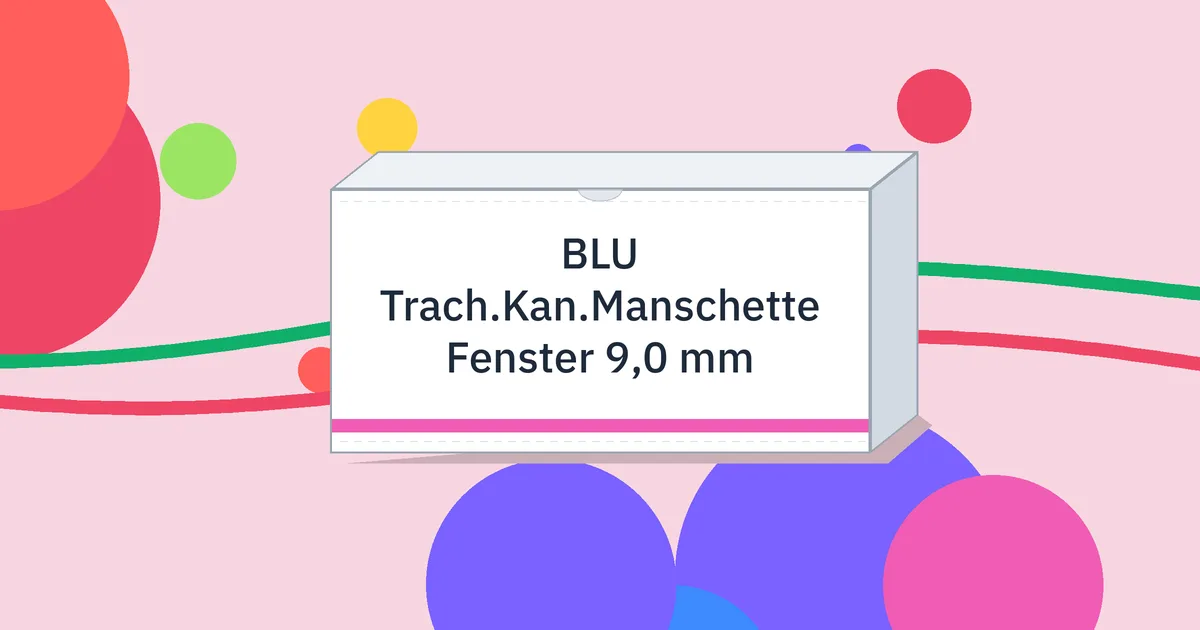 Symbolbild: Packung mit der Aufschrift BLU Trach.Kan.Manschette Fenster 9,0 mm (PZN 02150287) – Verfügbarkeit und Bezug in Apotheken in Frankfurt am Main