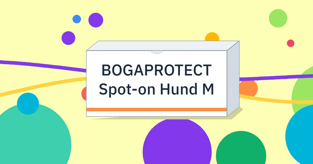 Symbolbild: Packung mit der Aufschrift BOGAPROTECT Spot-on Hund M (PZN 15416284) – Verfügbarkeit und Bezug in Apotheken in Frankfurt am Main