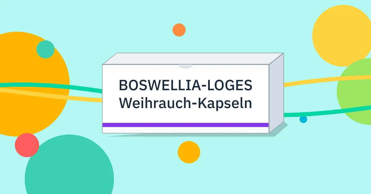 Symbolbild: Packung mit der Aufschrift BOSWELLIA-LOGES Weihrauch-Kapseln (PZN 16205721) – Verfügbarkeit und Bezug in Apotheken in Frankfurt am Main