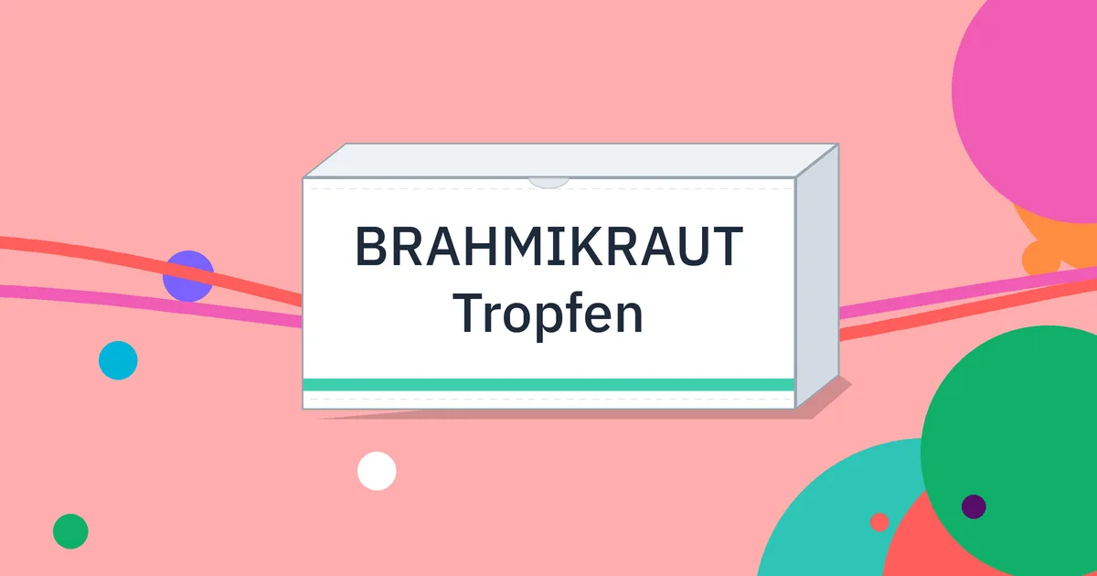 Symbolbild: Packung mit der Aufschrift BRAHMIKRAUT Tropfen (PZN 19418423) – Verfügbarkeit und Bezug in Apotheken in Frankfurt am Main