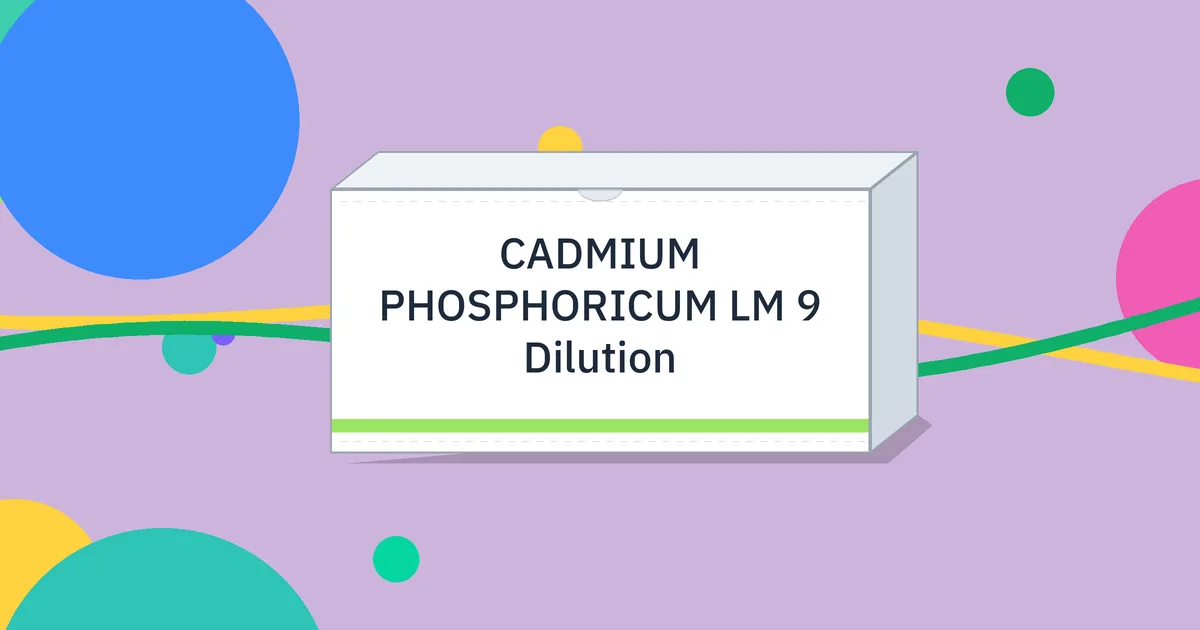 Symbolbild: Packung mit der Aufschrift CADMIUM PHOSPHORICUM LM 9 Dilution (PZN 13401976) – Verfügbarkeit und Bezug in Apotheken in Frankfurt am Main