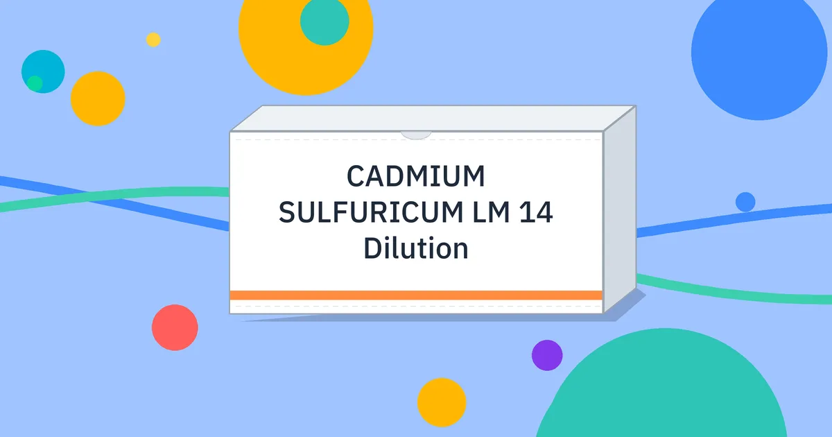 Symbolbild: Packung mit der Aufschrift CADMIUM SULFURICUM LM 14 Dilution (PZN 12798730) – Verfügbarkeit und Bezug in Apotheken in Frankfurt am Main