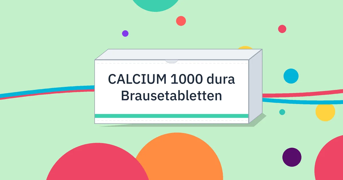 Symbolbild: Packung mit der Aufschrift CALCIUM 1000 dura Brausetabletten (PZN 07730285) – Verfügbarkeit und Bezug in Apotheken in Frankfurt am Main