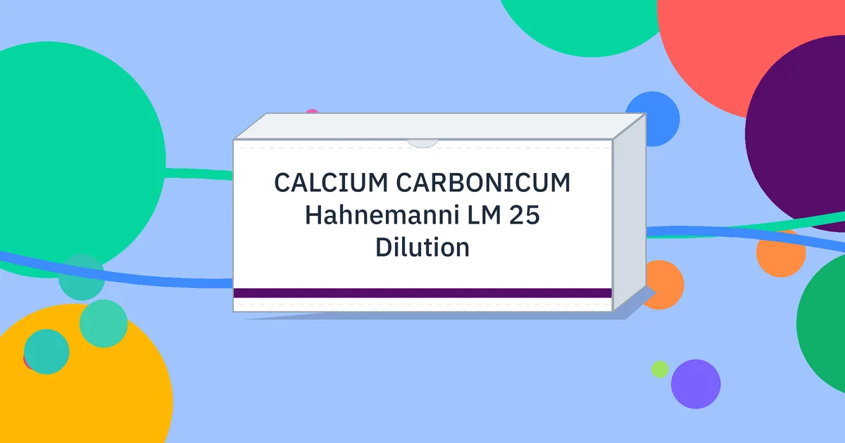 Symbolbild: Packung mit der Aufschrift CALCIUM CARBONICUM Hahnemanni LM 25 Dilution (PZN 12803632) – Verfügbarkeit und Bezug in Apotheken in Frankfurt am Main