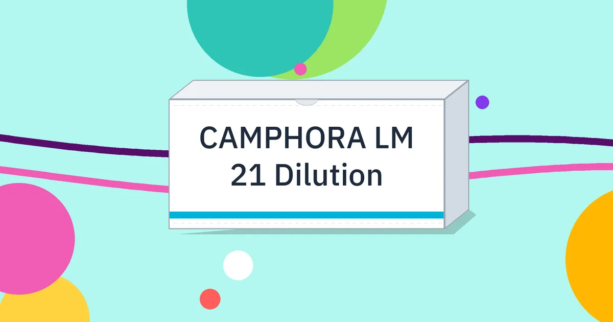 Symbolbild: Packung mit der Aufschrift CAMPHORA LM 21 Dilution (PZN 12807860) – Verfügbarkeit und Bezug in Apotheken in Frankfurt am Main