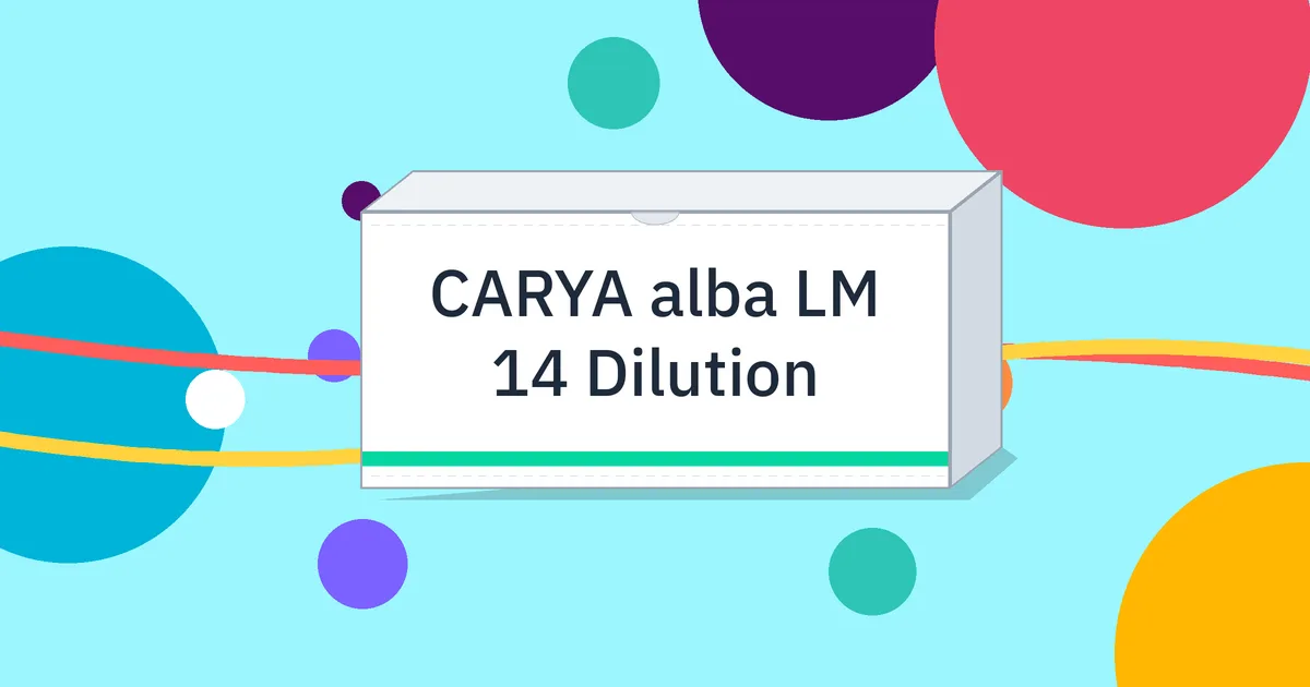 Symbolbild: Packung mit der Aufschrift CARYA alba LM 14 Dilution (PZN 13431517) – Verfügbarkeit und Bezug in Apotheken in Frankfurt am Main