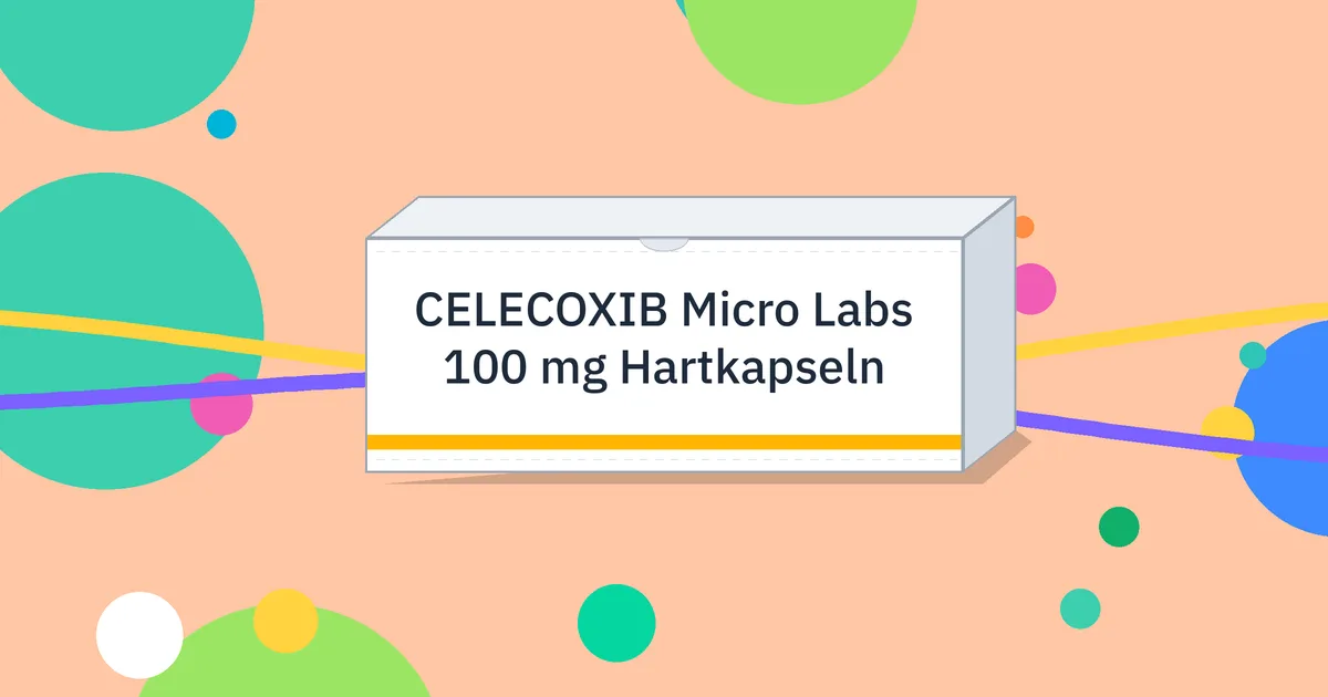Symbolbild: Packung mit der Aufschrift CELECOXIB Micro Labs 100 mg Hartkapseln (PZN 10517224) – Verfügbarkeit und Bezug in Apotheken in Frankfurt am Main