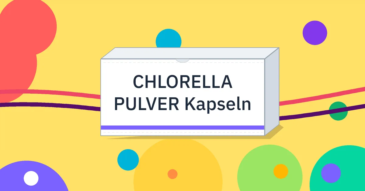 Symbolbild: Packung mit der Aufschrift CHLORELLA PULVER Kapseln (PZN 07698222) – Verfügbarkeit und Bezug in Apotheken in Frankfurt am Main