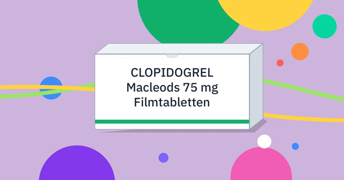 Symbolbild: Packung mit der Aufschrift CLOPIDOGREL Macleods 75 mg Filmtabletten (PZN 18337527) – Verfügbarkeit und Bezug in Apotheken in Frankfurt am Main