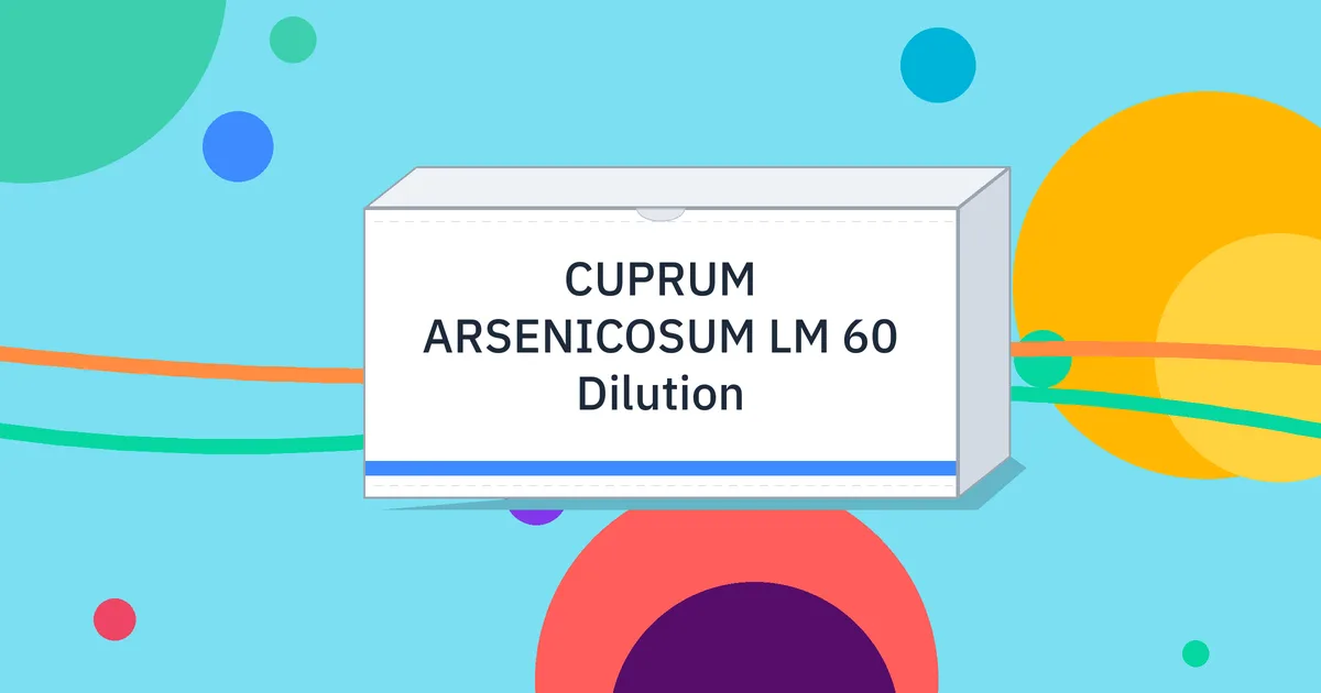 Symbolbild: Packung mit der Aufschrift CUPRUM ARSENICOSUM LM 60 Dilution (PZN 12837967) – Verfügbarkeit und Bezug in Apotheken in Frankfurt am Main