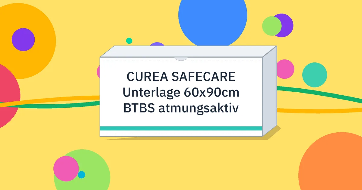 Symbolbild: Packung mit der Aufschrift CUREA SAFECARE Unterlage 60x90cm BTBS atmungsaktiv (PZN 13422027) – Verfügbarkeit und Bezug in Apotheken in Frankfurt am Main