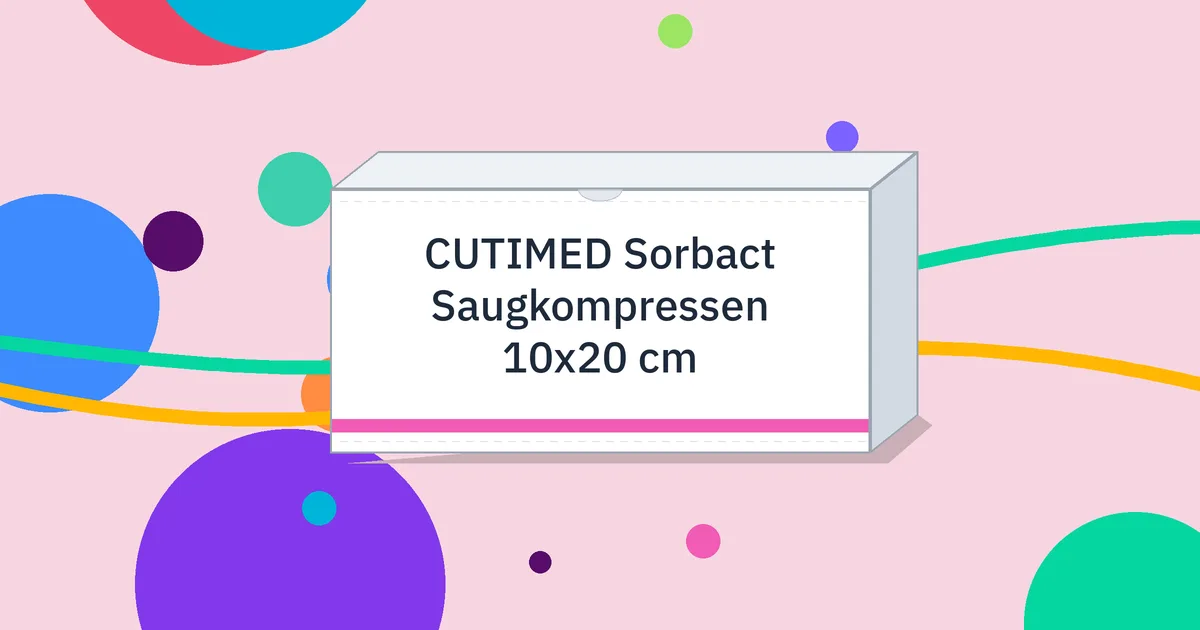 Symbolbild: Packung mit der Aufschrift CUTIMED Sorbact Saugkompressen 10x20 cm (PZN 11230269) – Verfügbarkeit und Bezug in Apotheken in Frankfurt am Main