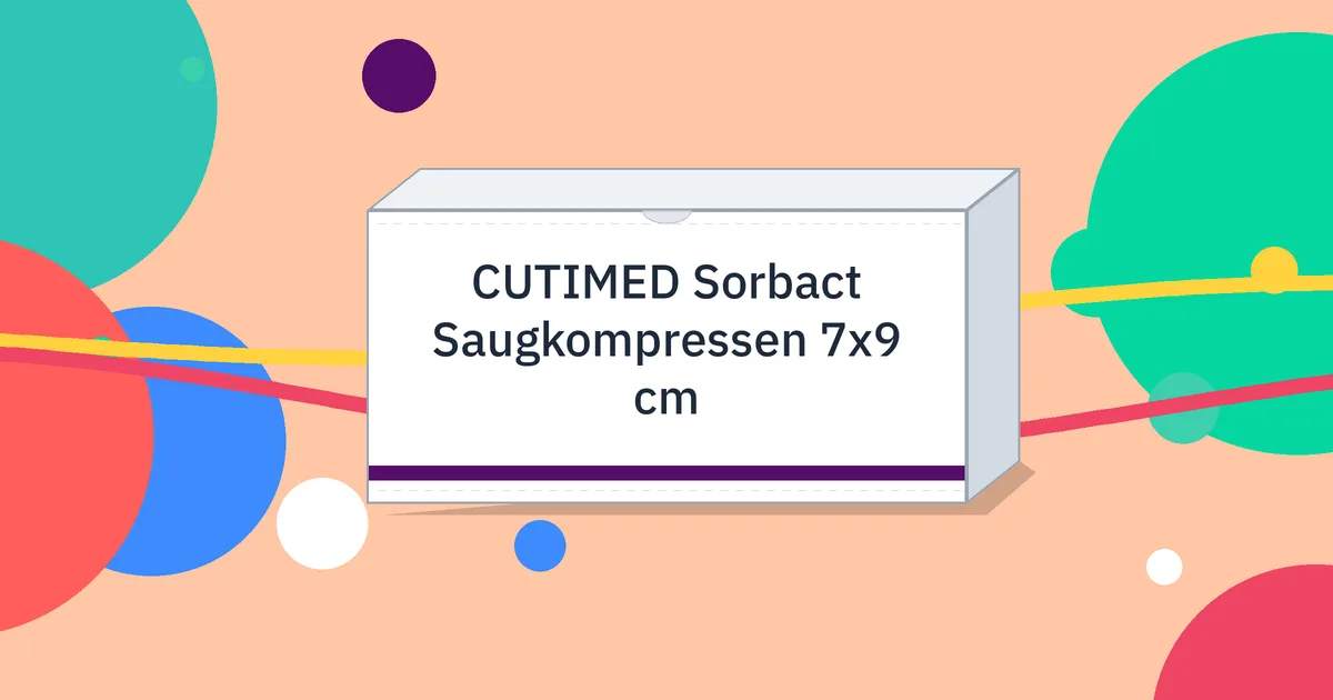 Symbolbild: Packung mit der Aufschrift CUTIMED Sorbact Saugkompressen 7x9 cm (PZN 15590929) – Verfügbarkeit und Bezug in Apotheken in Frankfurt am Main