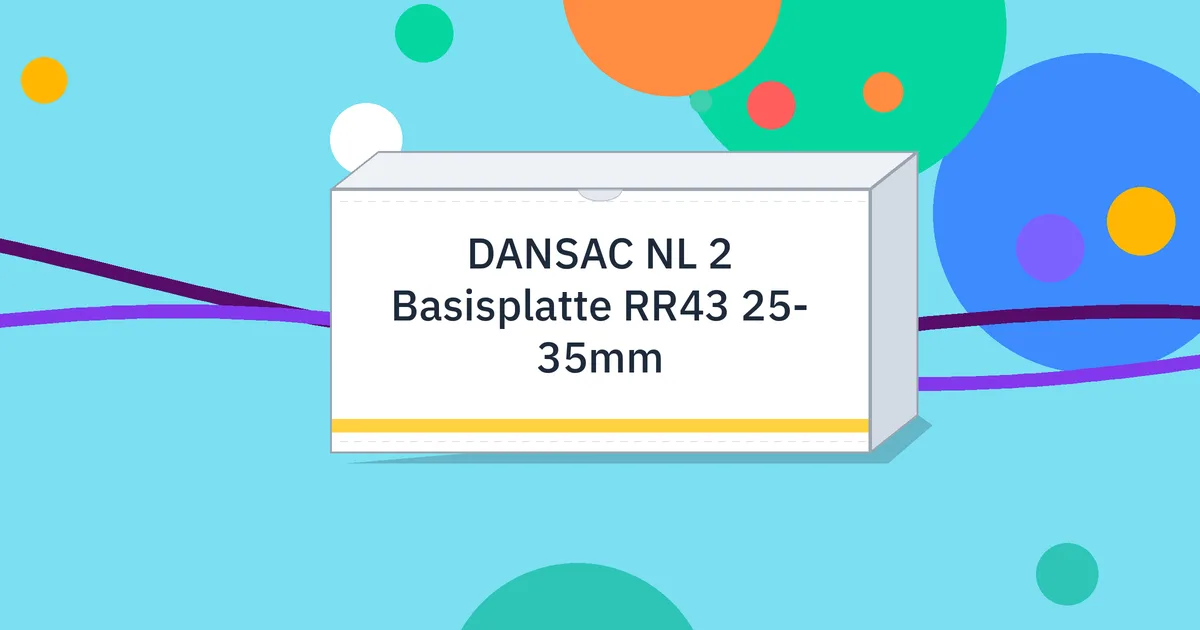 Symbolbild: Packung mit der Aufschrift DANSAC NL 2 Basisplatte RR43 25-35mm (PZN 06559346) – Verfügbarkeit und Bezug in Apotheken in Frankfurt am Main