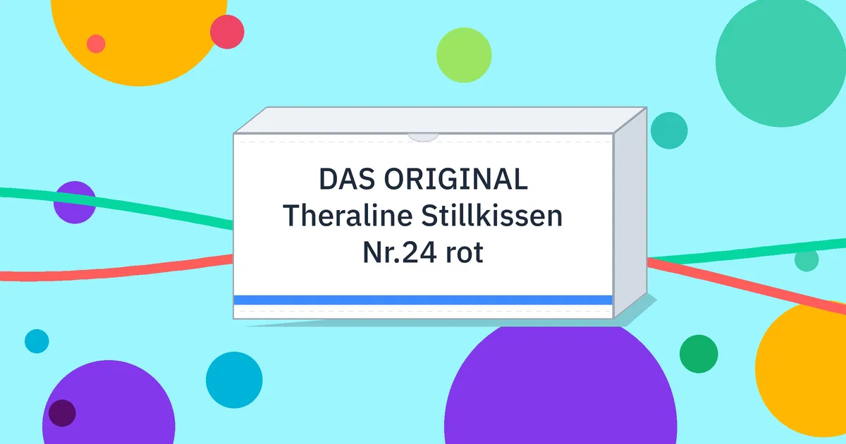 Symbolbild: Packung mit der Aufschrift DAS ORIGINAL Theraline Stillkissen Nr.24 rot (PZN 09531934) – Verfügbarkeit und Bezug in Apotheken in Frankfurt am Main
