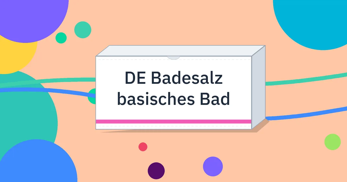 Symbolbild: Packung mit der Aufschrift DE Badesalz basisches Bad (PZN 19401865) – Verfügbarkeit und Bezug in Apotheken in Frankfurt am Main