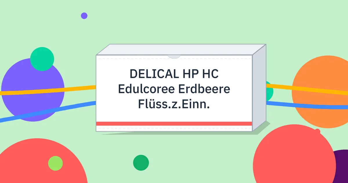 Symbolbild: Packung mit der Aufschrift DELICAL HP HC Edulcoree Erdbeere Flüss.z.Einn. (PZN 17257364) – Verfügbarkeit und Bezug in Apotheken in Frankfurt am Main