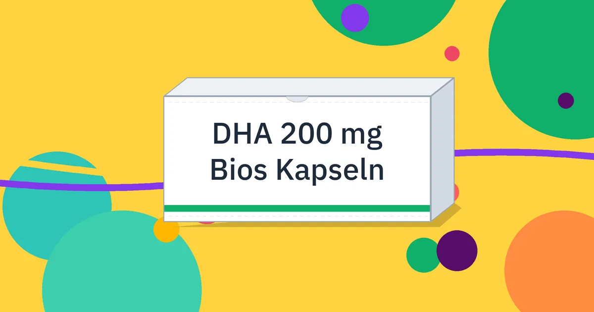 Symbolbild: Packung mit der Aufschrift DHA 200 mg Bios Kapseln (PZN 11189408) – Verfügbarkeit und Bezug in Apotheken in Frankfurt am Main