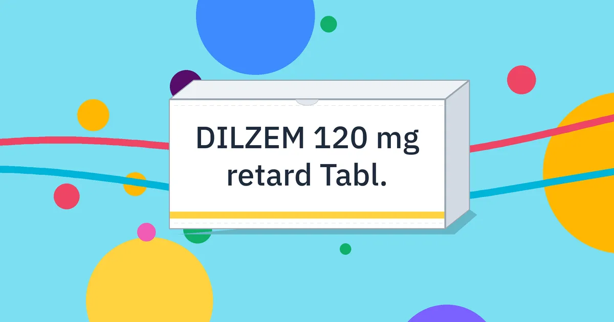 Symbolbild: Packung mit der Aufschrift DILZEM 120 mg retard Tabl. (PZN 03747449) – Verfügbarkeit und Bezug in Apotheken in Frankfurt am Main