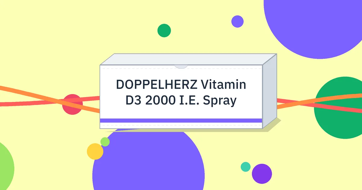 Symbolbild: Packung mit der Aufschrift DOPPELHERZ Vitamin D3 2000 I.E. Spray (PZN 17297754) – Verfügbarkeit und Bezug in Apotheken in Frankfurt am Main