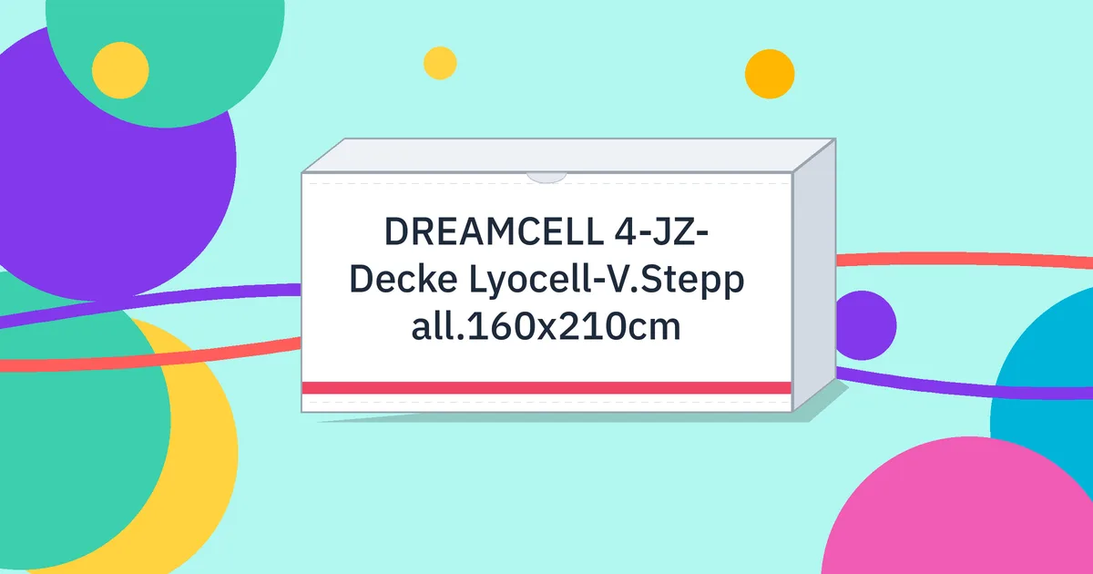 Symbolbild: Packung mit der Aufschrift DREAMCELL 4-JZ-Decke Lyocell-V.Stepp all.160x210cm (PZN 16895039) – Verfügbarkeit und Bezug in Apotheken in Frankfurt am Main