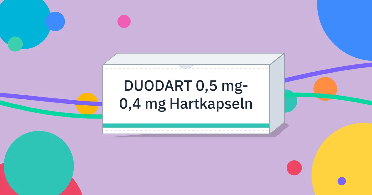 Symbolbild: Packung mit der Aufschrift DUODART 0,5 mg-0,4 mg Hartkapseln (PZN 17185334) – Verfügbarkeit und Bezug in Apotheken in Frankfurt am Main