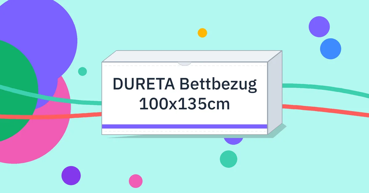 Symbolbild: Packung mit der Aufschrift DURETA Bettbezug 100x135cm (PZN 01855910) – Verfügbarkeit und Bezug in Apotheken in Frankfurt am Main