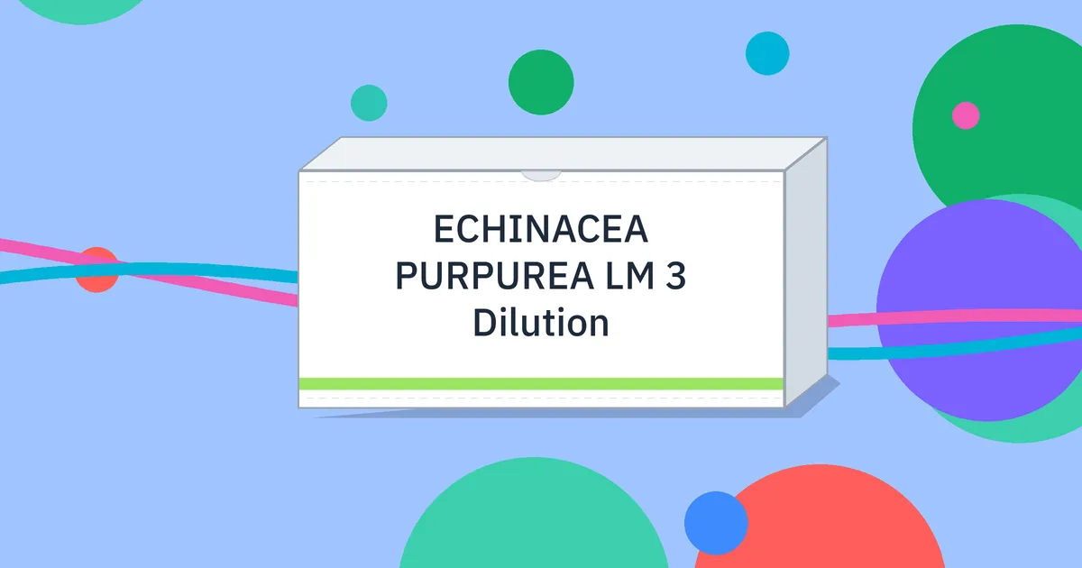 Symbolbild: Packung mit der Aufschrift ECHINACEA PURPUREA LM 3 Dilution (PZN 13468294) – Verfügbarkeit und Bezug in Apotheken in Frankfurt am Main
