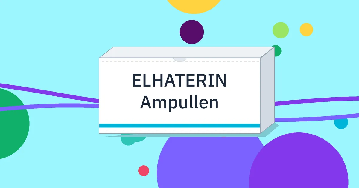 Symbolbild: Packung mit der Aufschrift ELHATERIN Ampullen (PZN 04190084) – Verfügbarkeit und Bezug in Apotheken in Frankfurt am Main