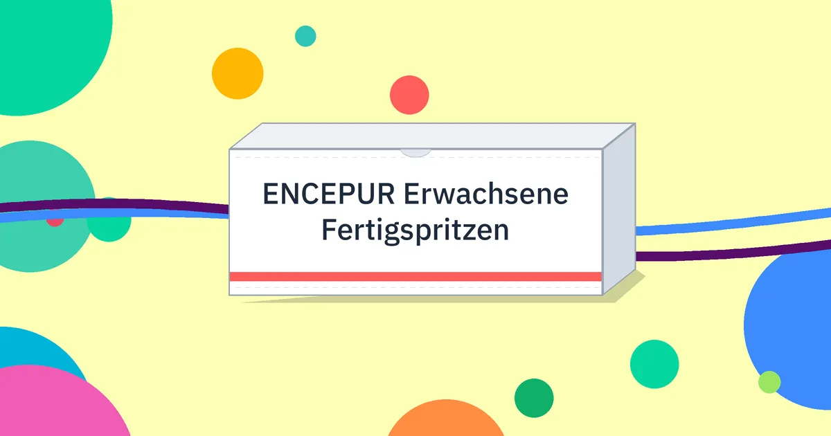 Symbolbild: Packung mit der Aufschrift ENCEPUR Erwachsene Fertigspritzen (PZN 00018709) – Verfügbarkeit und Bezug in Apotheken in Frankfurt am Main