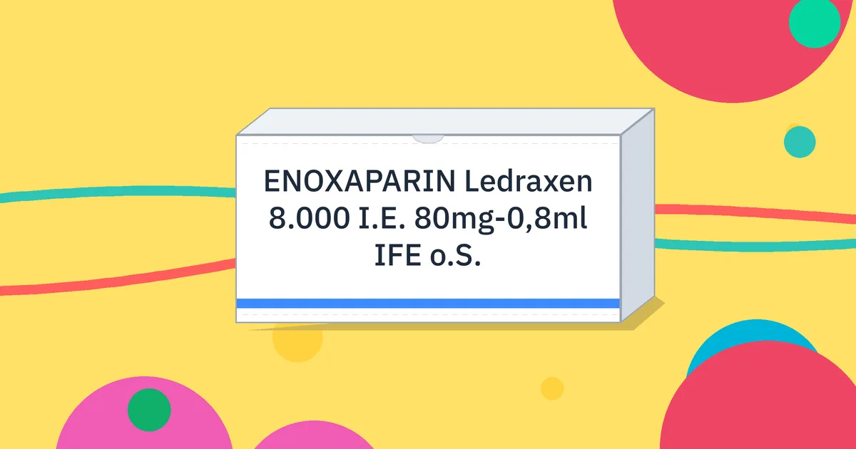 Symbolbild: Packung mit der Aufschrift ENOXAPARIN Ledraxen 8.000 I.E. 80mg-0,8ml IFE o.S. (PZN 18861866) – Verfügbarkeit und Bezug in Apotheken in Frankfurt am Main