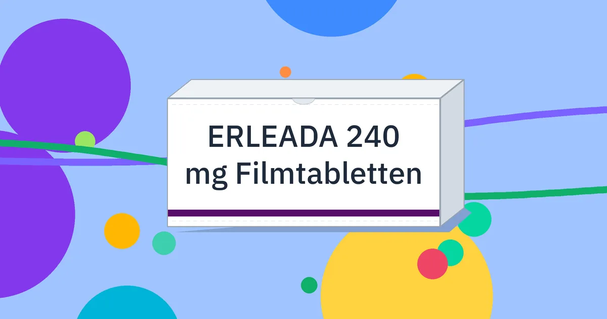 Symbolbild: Packung mit der Aufschrift ERLEADA 240 mg Filmtabletten (PZN 20375989) – Verfügbarkeit und Bezug in Apotheken in Frankfurt am Main