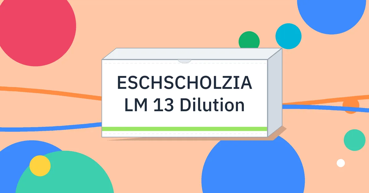 Symbolbild: Packung mit der Aufschrift ESCHSCHOLZIA LM 13 Dilution (PZN 13479955) – Verfügbarkeit und Bezug in Apotheken in Frankfurt am Main