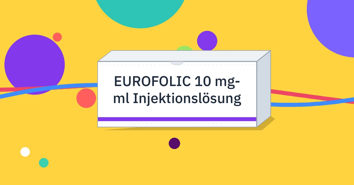 Symbolbild: Packung mit der Aufschrift EUROFOLIC 10 mg-ml Injektionslösung (PZN 02322009) – Verfügbarkeit und Bezug in Apotheken in Frankfurt am Main