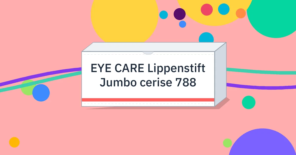 Symbolbild: Packung mit der Aufschrift EYE CARE Lippenstift Jumbo cerise 788 (PZN 10529150) – Verfügbarkeit und Bezug in Apotheken in Frankfurt am Main
