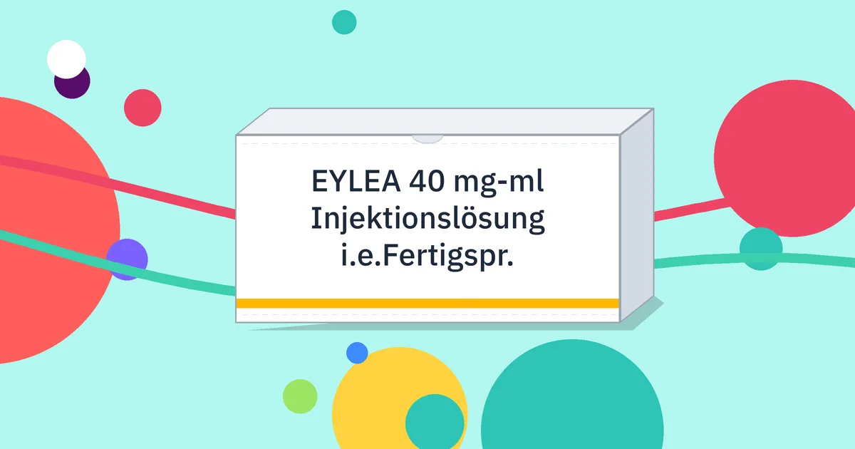 Symbolbild: Packung mit der Aufschrift EYLEA 40 mg-ml Injektionslösung i.e.Fertigspr. (PZN 16751599) – Verfügbarkeit und Bezug in Apotheken in Frankfurt am Main