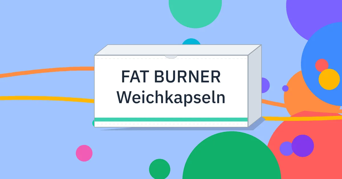 Symbolbild: Packung mit der Aufschrift FAT BURNER Weichkapseln (PZN 18662799) – Verfügbarkeit und Bezug in Apotheken in Frankfurt am Main